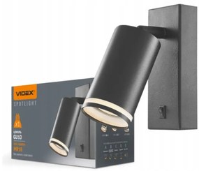 VIDEX LED noční světlo s vypínačem 1xGU10 - černé