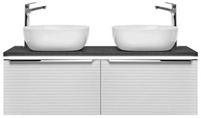 Koupelnová skříňka s umyvadlem a deskou LEONARDO White DU120/1 | 120 cm