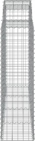 Klenuté gabionové koše 13ks 200x50x140/160cm pozinkované železo 3146373