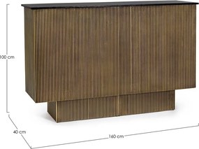 Kuchyňský ostrůvek s deskou z mangového dřeva 40x160 cm Virat – Bizzotto