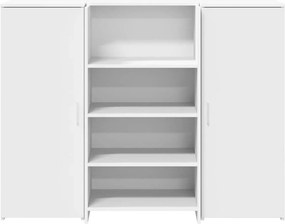 Recepční stůl bílý 135x50x103,5 cm kompozitní dřevo 3324187