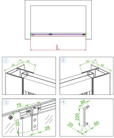 BPS-koupelny Sprchové dveře HYD-DN08 90 černá/transparent pro instalaci do niky - bez vaničky