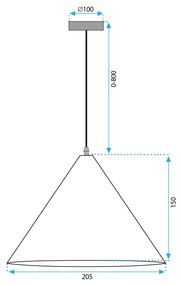 Toolight Toolight, stropní svítidlo 1xE27 APP1442-1CP, světlé dřevo, OSW-01278