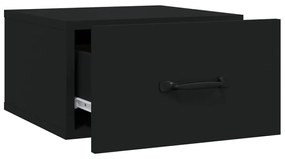 Nástěnné noční stolky 2 ks černé 35 x 35 x 20 cm - Default Title