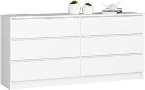 Komoda K160 6SZ bílá