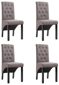 Jídelní židle 4 ks taupe textil,  276981