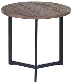Odkládací stolek tmavé dřevo/černý TIPPO Beliani