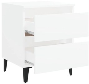 Noční stolky 2 ks bílé 40 x 35 x 50 cm dřevotříska - Default Title