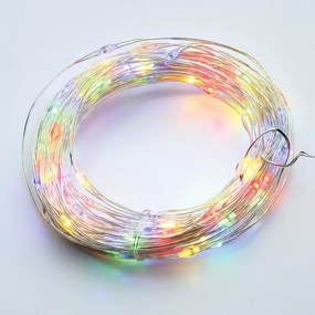 ACA DECOR Venkovní stříbrný LED nano řetěz 20m RGB 8 funkcí