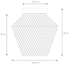 Lucide 03134/01/62 - Stropní svítidlo ROSALIND 1xE27/40W/230V