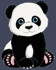 Diamantové malování diamondi - diamantové malování - panda, 40x50 cm, bez rámu a bez vypnutí plátna