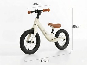 Odrážedlo LUNA s lehkým rámem, od 2 let, béžová ELIS design