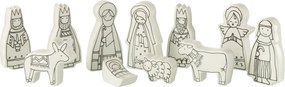Vánoční Betlém s 11ks figurek – 7,5*3*14 cm