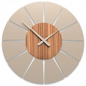 Designové hodiny 10-212 CalleaDesign Extreme M 60cm (více barevných variant) Barva vanilka-21 Dýha zebrano - 87