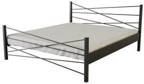 Nábytek ATIKA s.r.o. Kovová postel LINE Povrchová úprava: černá, Rozměr: 180 x 200 cm