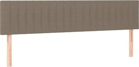 Box spring postel s matrací a LED taupe 160x200 cm textil 3133329
