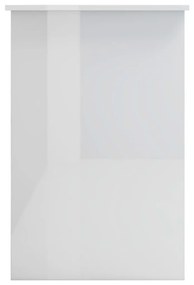 Psací stůl bílý s vysokým leskem 100 x 50 x 76 cm dřevotříska