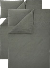 Livarno® Sada ložního povlečení s podílem lnu, 140 x 200 cm, 70 x 90 cm, 2dílná, zelená