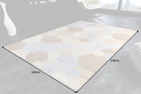 Designový koberec Sarina 230 x 160 cm béžovo-modrý