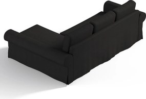 Potah na pohovku IKEA Backabro rozkládací se šezlongem barva černá látka pletený vzor