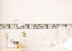 Samolepící bordura na zeď Exotická Divočina | 5 m x 13.8 cm | DWB8263