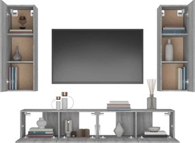 4dílný set TV skříněk šedý sonoma kompozitní dřevo 3114204