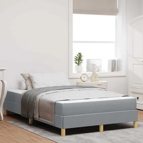 Postel s boxspringem s matrací Světle šedá 120 x 190 cm textil 3398549
