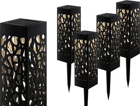 Verk Group Zahradní lampa solární dekorativní sada 4 kusů soumrakový senzor