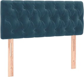Box spring postel s matrací tmavě modrá 100x200 cm samet 3131127