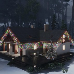 LED světelný závěs rampouchy 10m 400 LED pestrobarevný 8 funkcí 328915