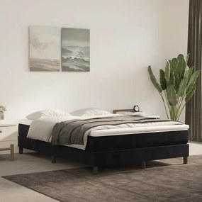 Box spring postel s matrací černá 140x200 cm samet,  3144335