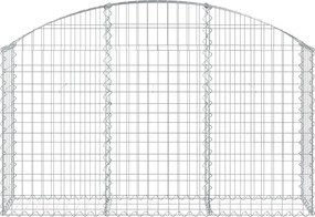 Klenutý gabionový koš 150 x 30 x 80/100 cm pozinkované železo 153444