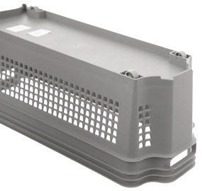 Orion XL - Košík, úložný box, s kolečky, stohovatelný, STACK bílý, 50x19x18cm 731186