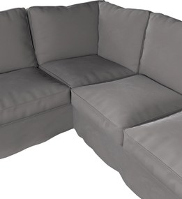 Potah na pohovku IKEA  Ektorp rohová barva šedá látka lesklé, sametová