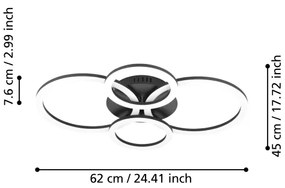 Eglo 31769 - LED Stmívatelné stropní svítidlo PARRAPOS-Z LED/41W/230V