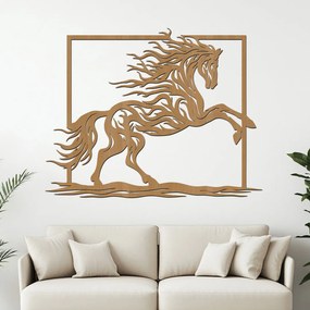 dřevo života Dřevěný obraz HORSE Zvolte rozměr (cm): 95x74, Zvolte barvu dekoru: Buk