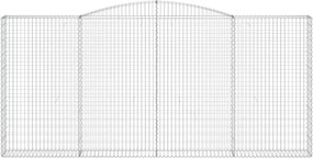 Klenutý gabionový koš 400 x 30 x 180/200 cm pozinkované železo 153529
