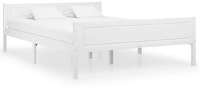 Rám postele masivní borové dřevo bílý 140 x 200 cm,  322106