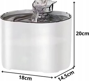 Inteligentní automatická fontána pro domácí mazlíčky VERK - 2 l