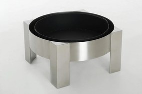 Designové ohniště FUEGO, průměr 58 cm, nerez, stříbrná