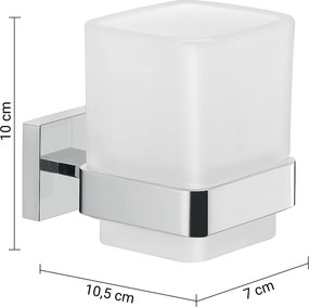 Gedy Gedy, ELBA sklenice, mléčné sklo, chrom, A01013
