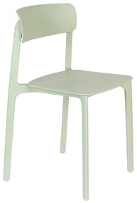 OnaDnes -20% White Label Světle zelená plastová jídelní židle WLL CLIVE