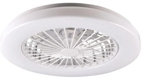 LED Stmívatelné stropní svítidlo s ventilátorem LIBYA LED/48W/230V 3000-6500K+DO