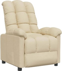 Polohovací křeslo krémové textil 289805