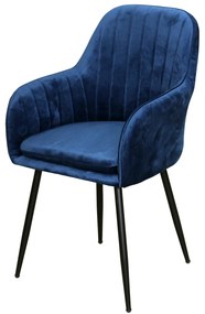 IDEA Jídelní židle DELTA modrý samet