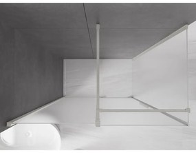 Mexen Velar, sprchový kout s posuvnými dveřmi 130 x 70 cm, 8mm sklo námraza, broušená ocel, 871-130-070-31-97