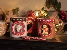 Hnědý hrnek perníček Gingerbread Man - 14*10*10 cm / 375 ml