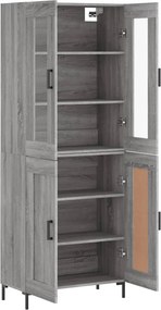 Skříň highboard šedá sonoma 69,5 x 34 x 180 cm kompozitní dřevo 3198343