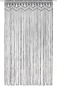 Macramé závěs antracitový 140 x 240 cm bavlna 323994