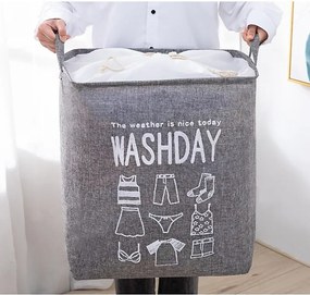 Koš na prádlo se šňůrkou WASHDAY 50x40x50 cm